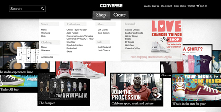 15 good examples of mega drop-down navigation menus
