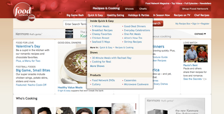 15 good examples of mega drop-down navigation menus