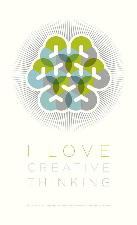 Love Creative Thinking Poster