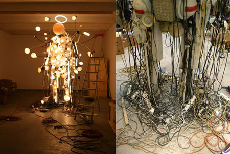 Light sculpture: electric man