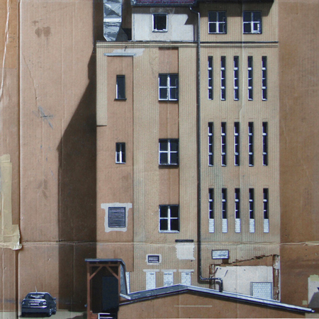 Cardboard cityscapes by EVOL