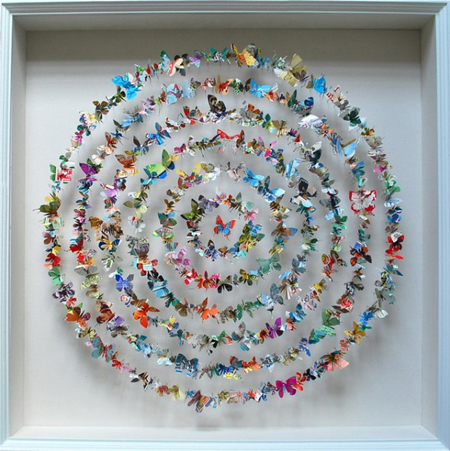 Paper butterfly art