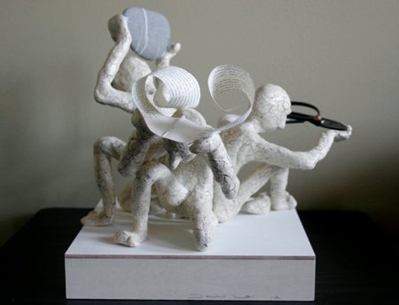 Book sculptures by Daniel Lai