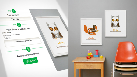 Wee Alpha personnalized alphabet prints