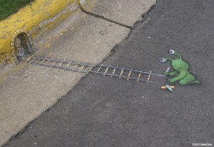 Chalk art by David Zinn