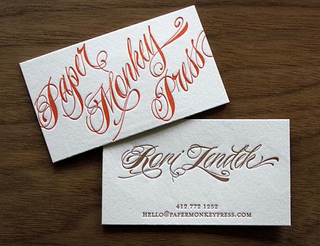 20 elegant business cards with calligraphy