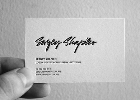 20 elegant business cards with calligraphy
