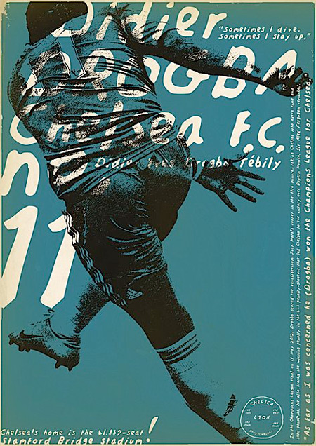 Retro soccer players posters