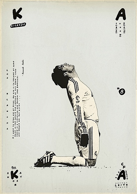 Retro soccer players posters