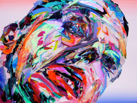 Acrylic Collage Portraits by Meguru Yamaguchi