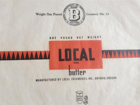 Vintage butter labels