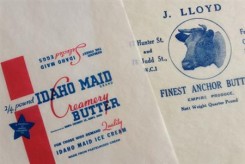 Vintage butter labels