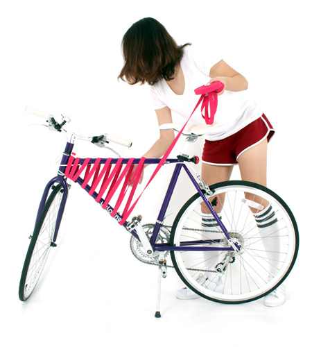 Reel bicycle storage