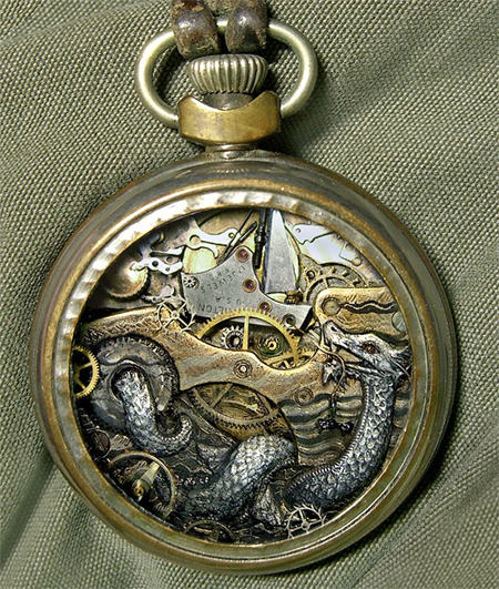 Steampunk Watch Part Sculptures by Sue Beatrice