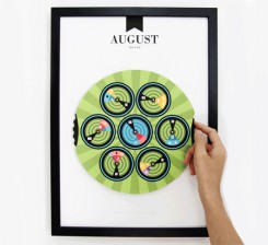 Pop-up, pull-out calendars made from paper