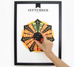 Pop-up, pull-out calendars made from paper