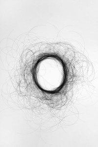 A typeface made of hair