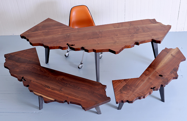 Solid-wood furniture by Jared Rusten