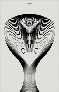 Animals drawn with Moiré patterns