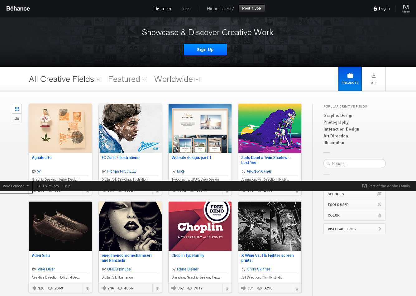 Social networks for designers to show of their work