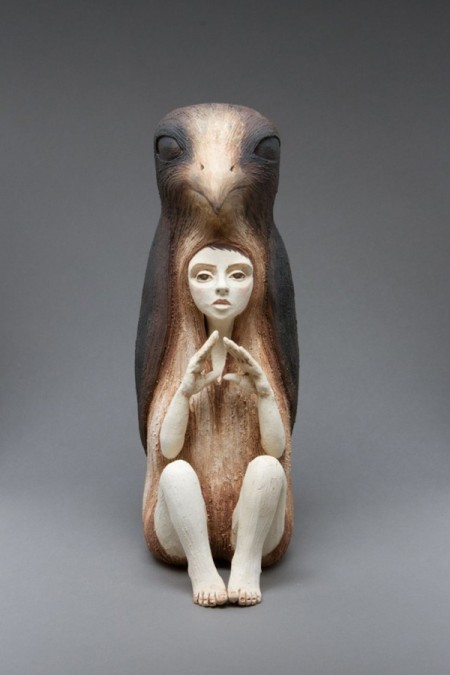 Sculptures of human-animal hybrids