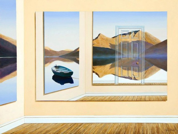 Neil Simone’s surreal paintings merge facts and reality