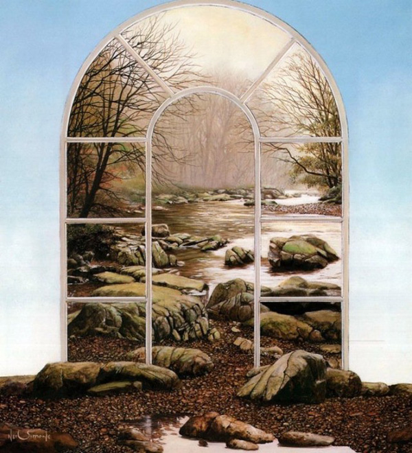 Neil Simone’s surreal paintings merge facts and reality