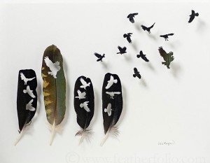 Poetic feathers art by Chris Maynards