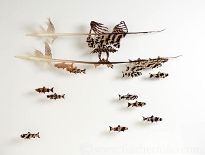Poetic feathers art by Chris Maynards