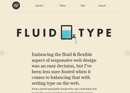 Gorgeous examples of big typography in web design