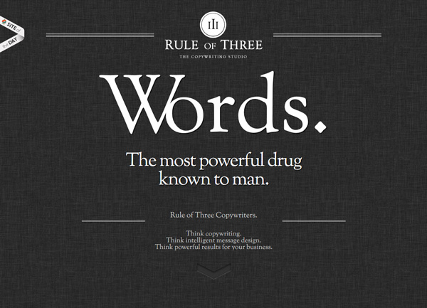 Gorgeous examples of big typography in web design