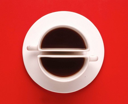 Tea for two: a cup that splits in two