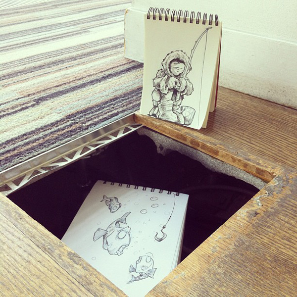Clever doodles that interact with their environment