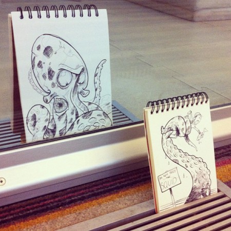 Clever doodles that interact with their environment