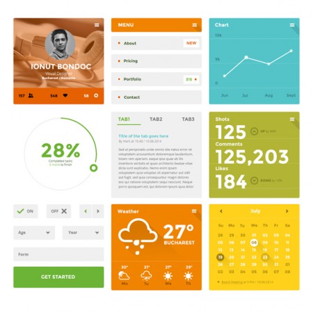 The flat UI toolkit: 10 free flat UI resources