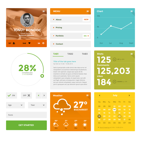 The flat UI toolkit: 10 free flat UI resources