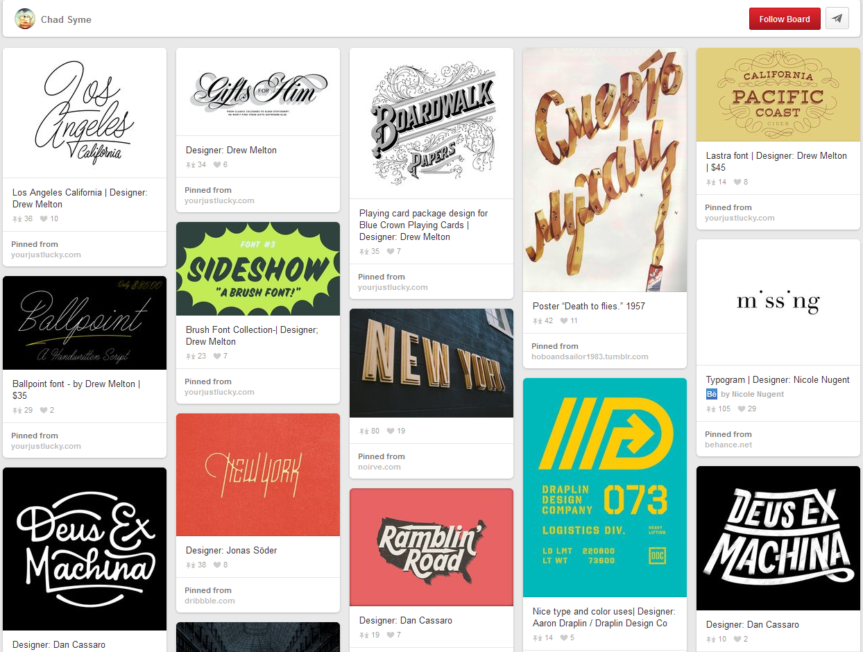 The best 10 typography boards on Pinterest