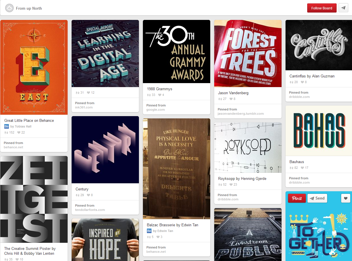 The best 10 typography boards on Pinterest