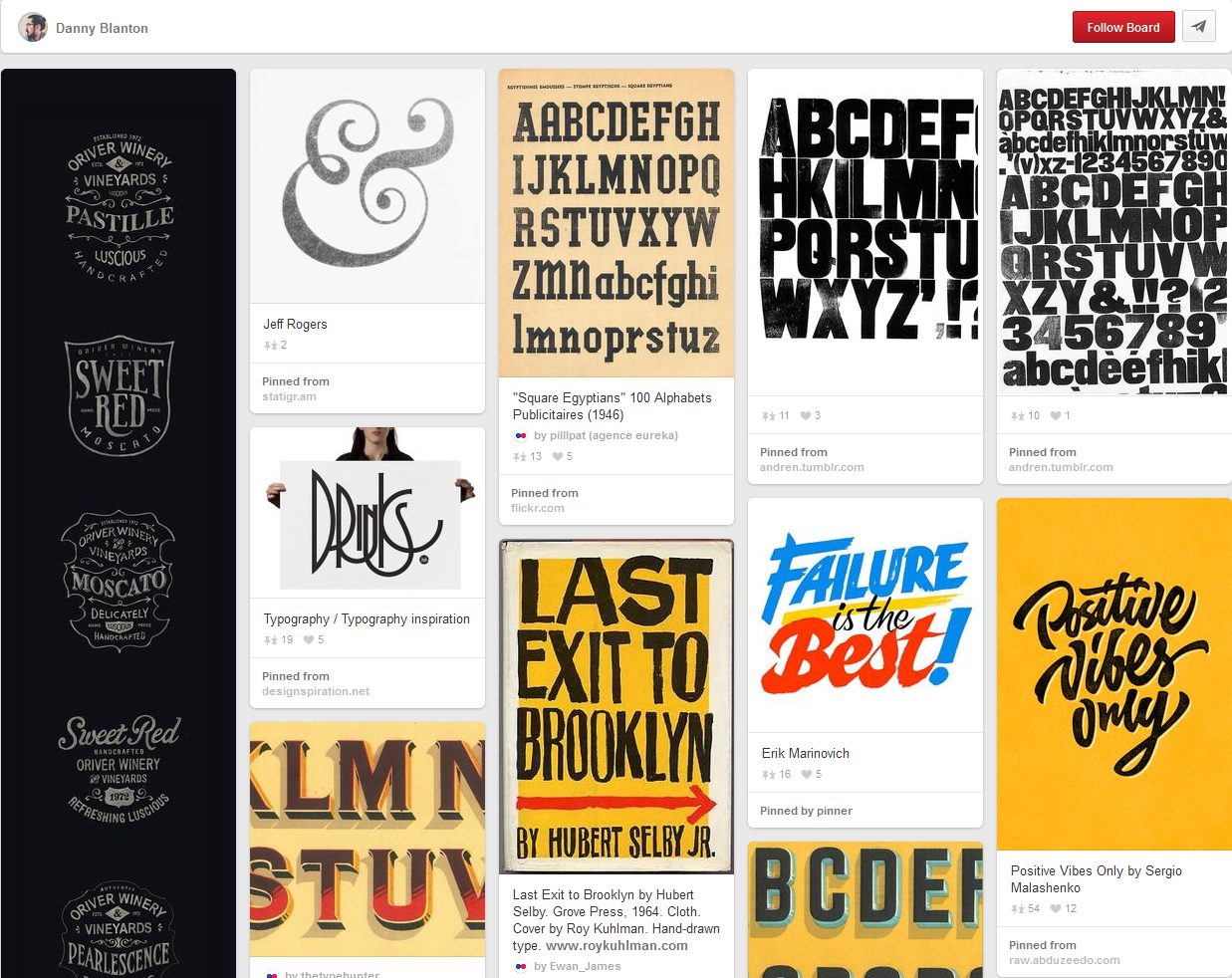 The best 10 typography boards on Pinterest