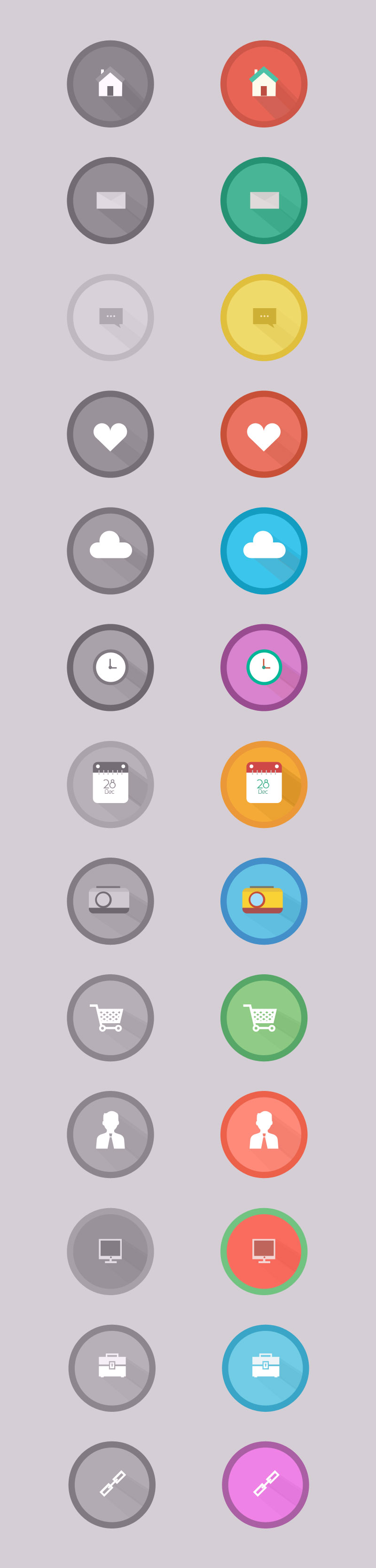 10 awesome free flat icons packs