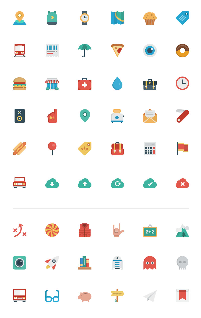 10 awesome free flat icons packs