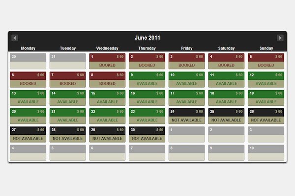 15 useful jQuery calendar plugins