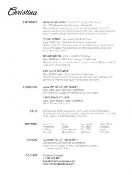 15 beautiful resume designs for your inspiration