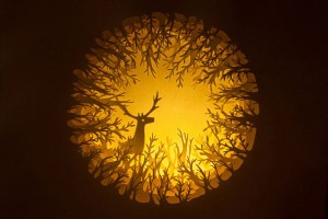 Circular paper cut scenes by Nermin Er
