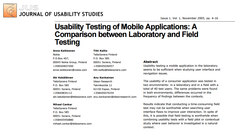 10 PDF reports to learn about usability