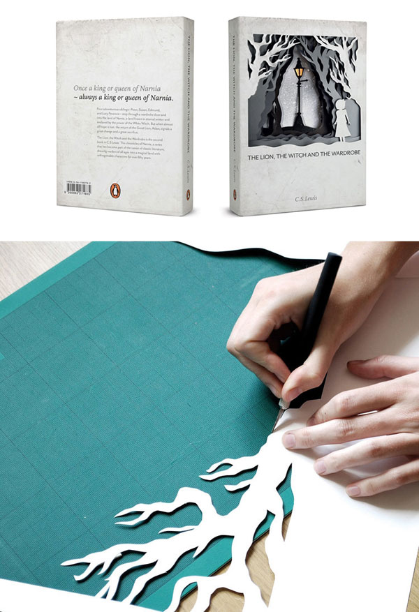 Iconic book covers redesigned as handmade artworks