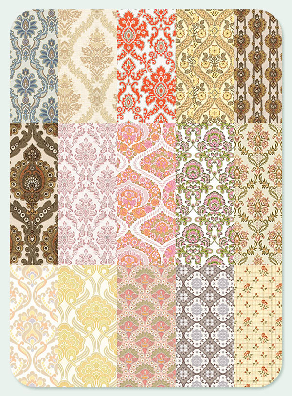 A collection of vintage and retro patterns for Photoshop