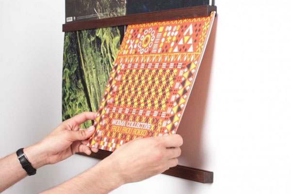 A clever frame for vinyl display