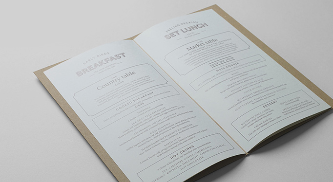 Menu design at its best