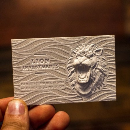 Stunning 3D embossed business cards